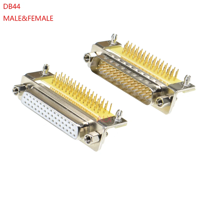 1PCS Gold plated DB44 MALE FEMALE PCB Mount serial port CONNECTOR RIGHT ...