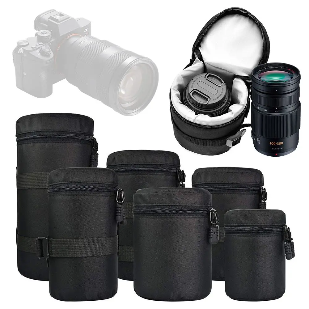 Deluxe Camera Lens Bag, bolsa impermeável para DSLR, Nikon, Canon, Sony ...