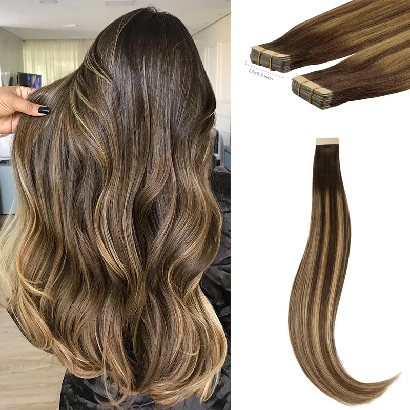 Cinta en extensiones de cabello humano 100% Real Remy extensión de ...