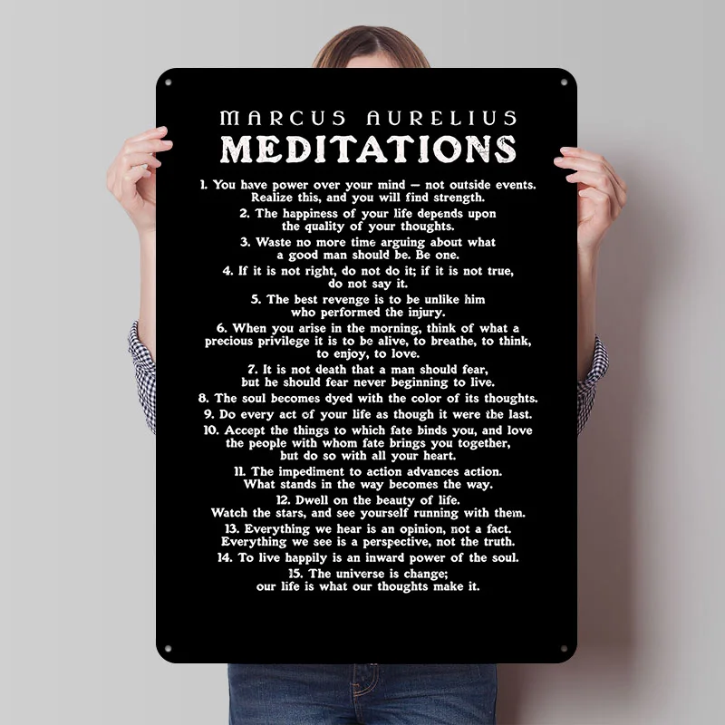 Marcus Aurelius Meditations Quotes Metal Poster Metal Signs Wall Art ...