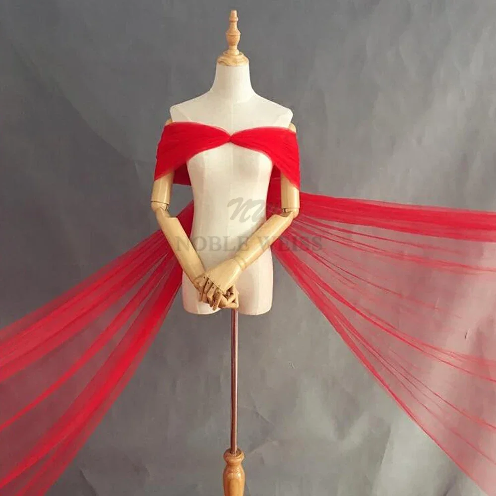 Tulle Bridal Shawl cover arm decoration accessories removable shawl ...