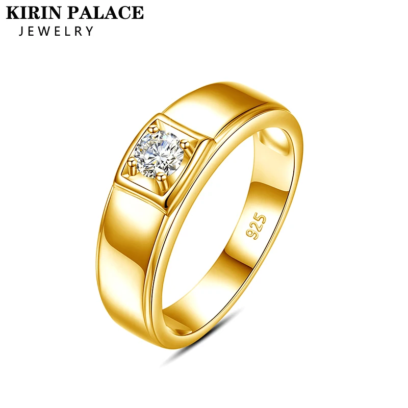 Kirin-Palace-Original-18K-14K-Rings-Men-Luxury-0-3ct-Moissanite-Ring ...