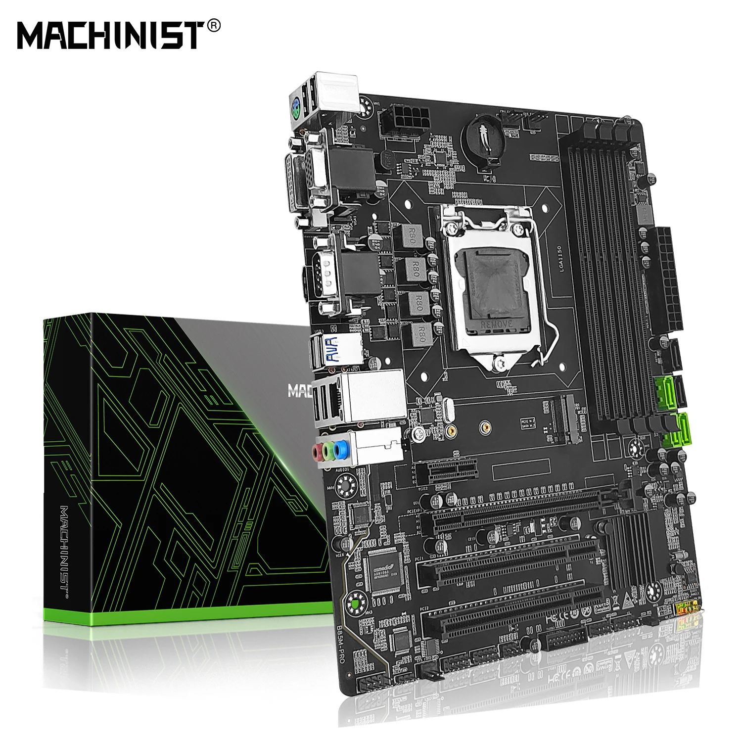 MACHINIST B85 마더보드, LGA 1150 지원, 인텔 펜티엄 코어 제온 CPU 데스크탑 DDR3 RAM SATA ...