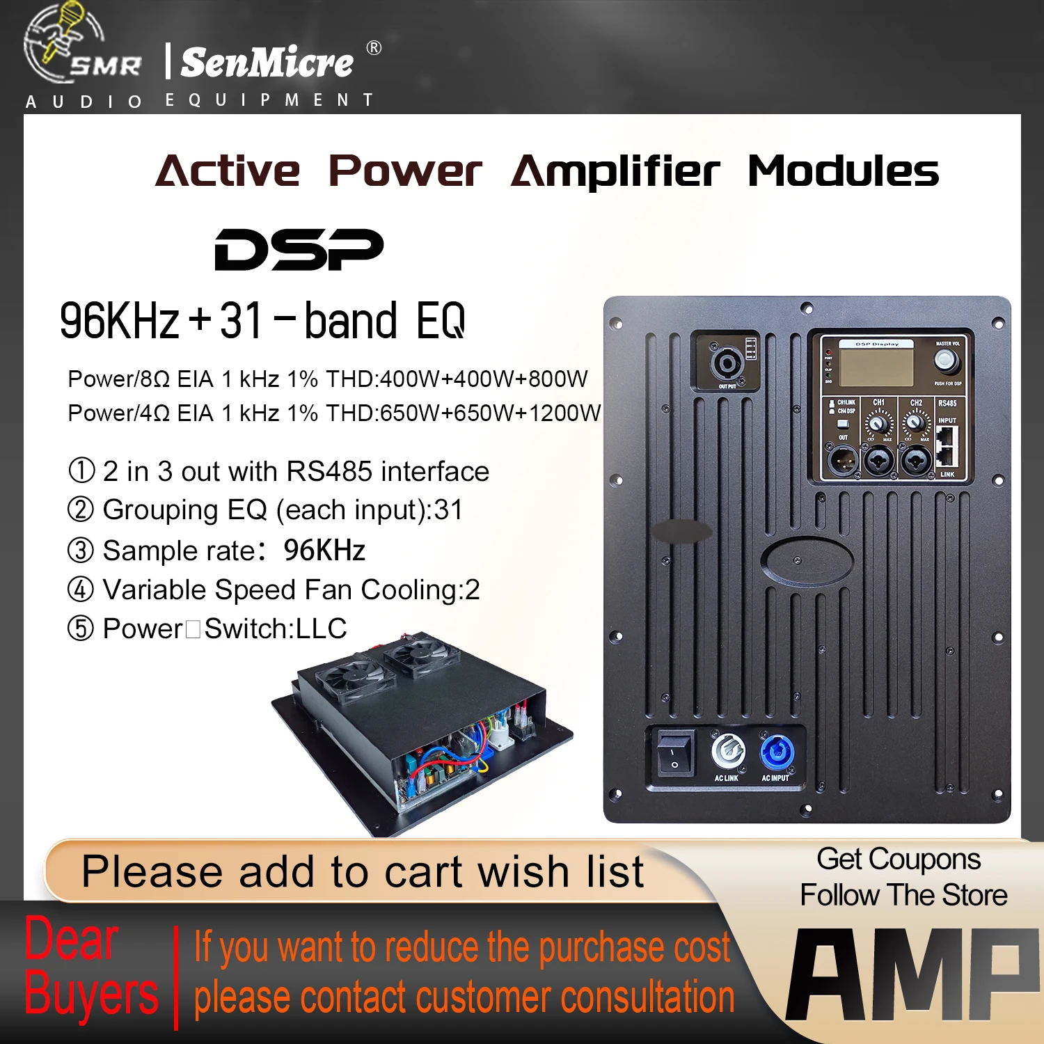 SenMicre-PDA1300-801-CQ380-Subwoofer-Power-Amplifier-Module-Board-3 ...