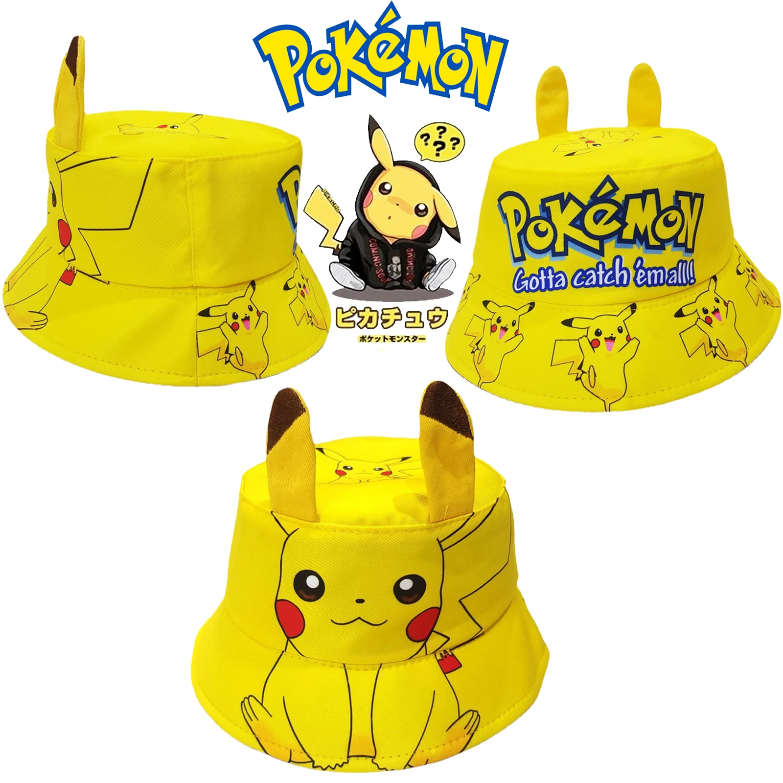 Pokemon-Cartoon-Pikachu-Character-Outdoor-Sports-Kids-Hat-Cute ...