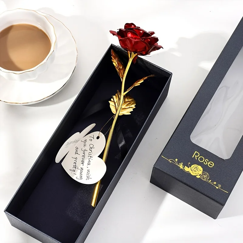 1pc Eternal Golden Rose Gift Box for Valentine S Day, Lasting Keepsake ...