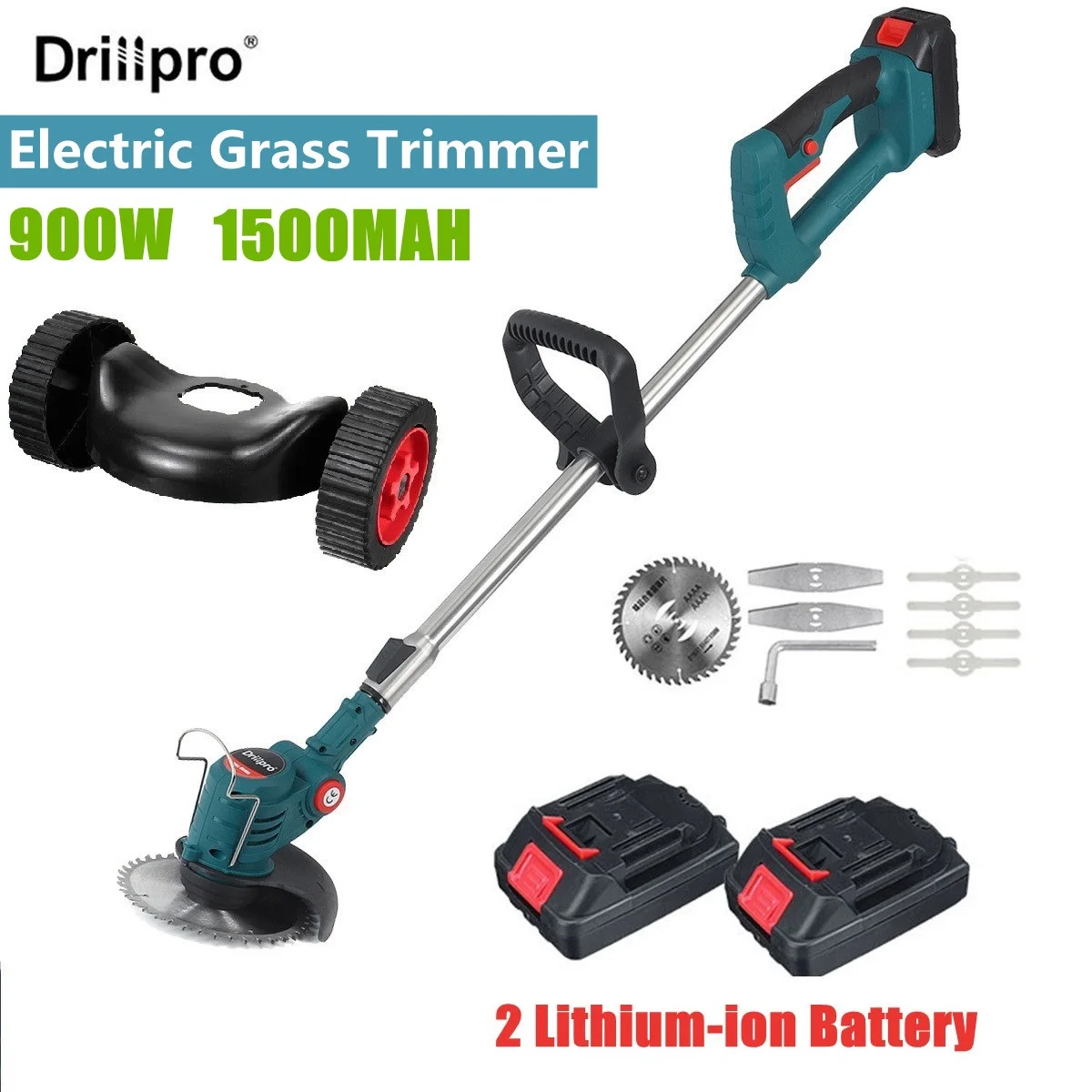 Drillpro-Cortador-de-grama-el-trico-Cordless-Grass-Hedge-Trimmer ...