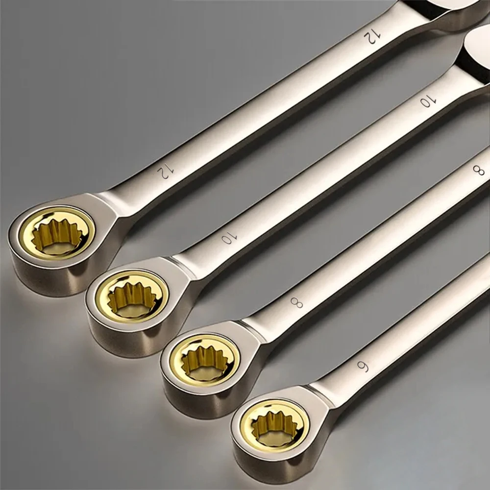 1Pc Universal Spanners, Golden Ratchet Wrenches,Torque ...