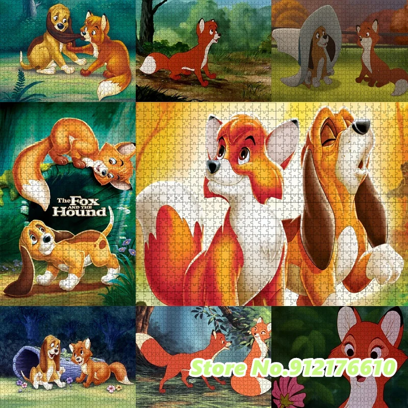 Famous-Disney-Movie-The-Fox-and-The-Hound-Flat-Puzzle-1000-Pieces ...