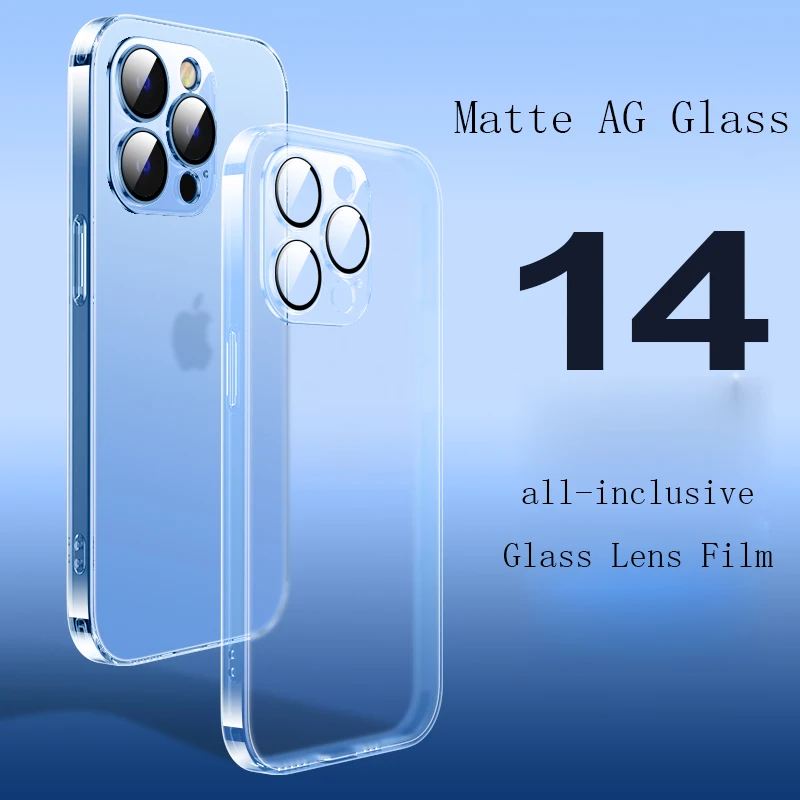 Case Iphone 13 Pro Max Ag Glass | Matte Tempered Glass Case Ag - Matte ...