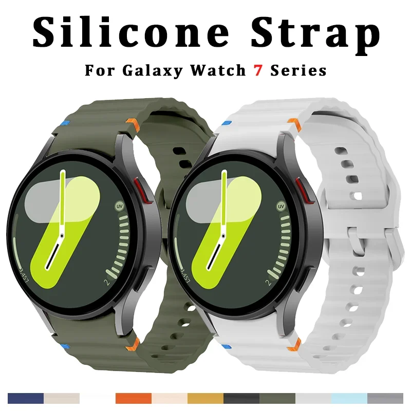 Original-Silicone-band-for-Samsung-Watch-7-6-5-pro-44mm-40mm-45mm-FE ...