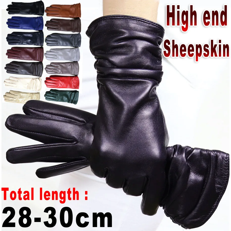 Leather Gloves Cashmere Lining | Leather Gloves Wool Liners - High-end ...