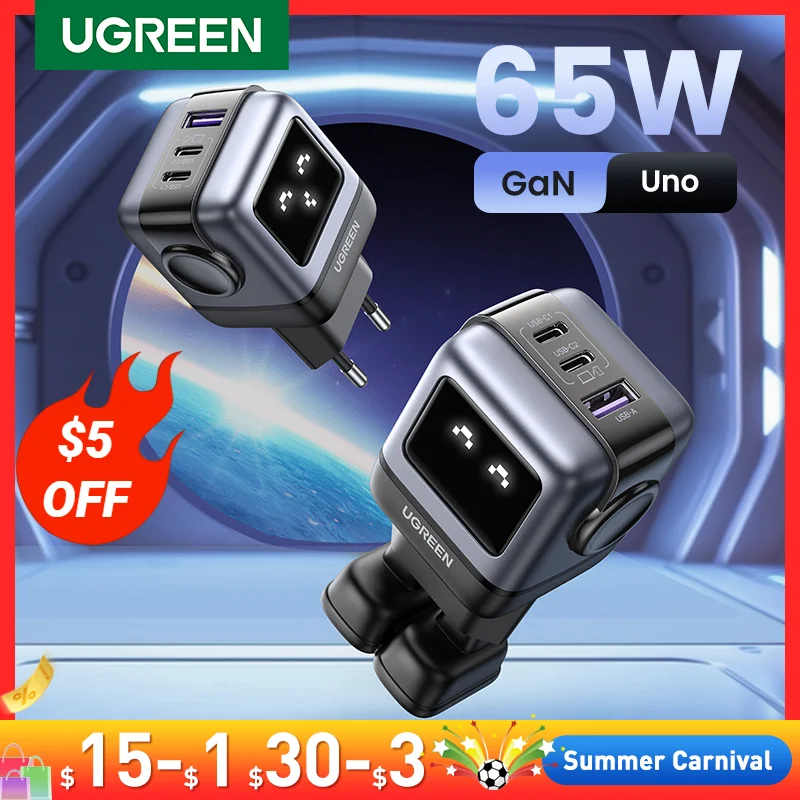 New-UGREEN-65W-GaN-Charger-Robot-Design-Quick-Charge-4-0-3-0-PPS-PD ...