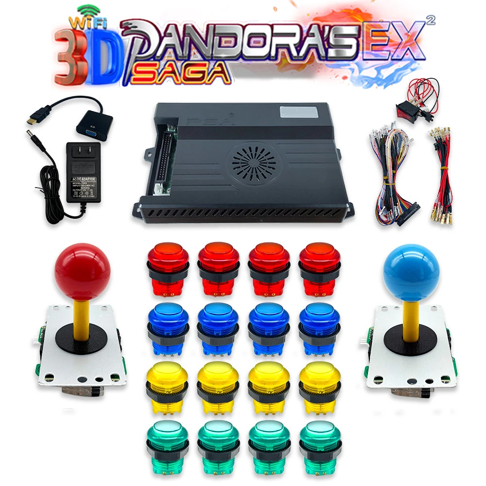 3d Wifi 10888 In 1 Pandora Saga Ex2 Box Diy Kit Arcade Game Console 8 ...