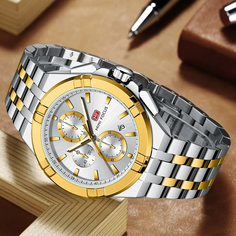 MINI FOCUS 0471 Luxury Business Quartz Watches for Men Waterproof ...