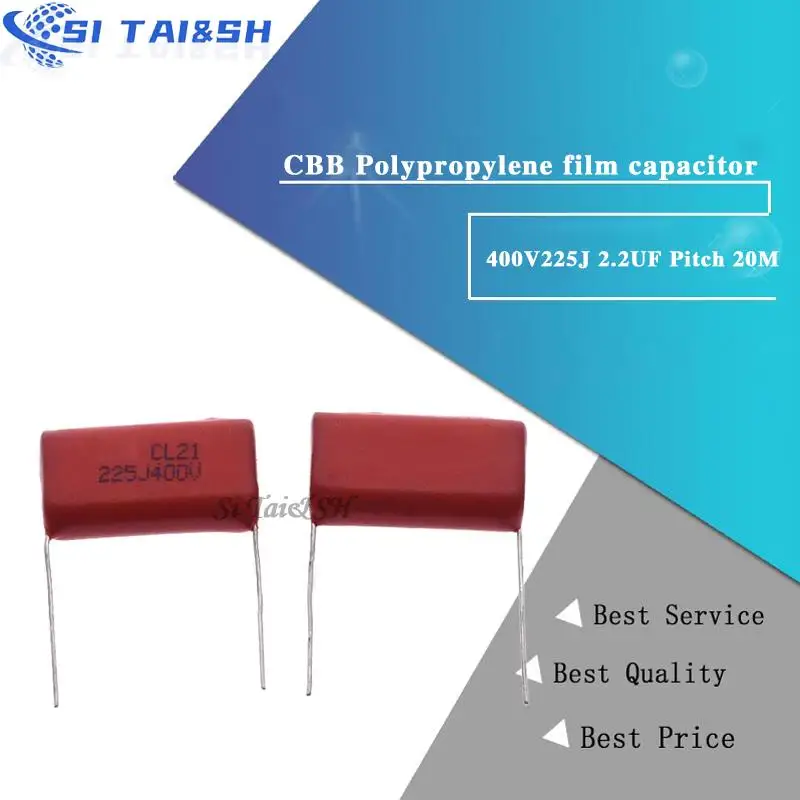 10PCS 400V225J 2.2UF Pitch 20M 225J400V 225 400V 2200PF CBB ...
