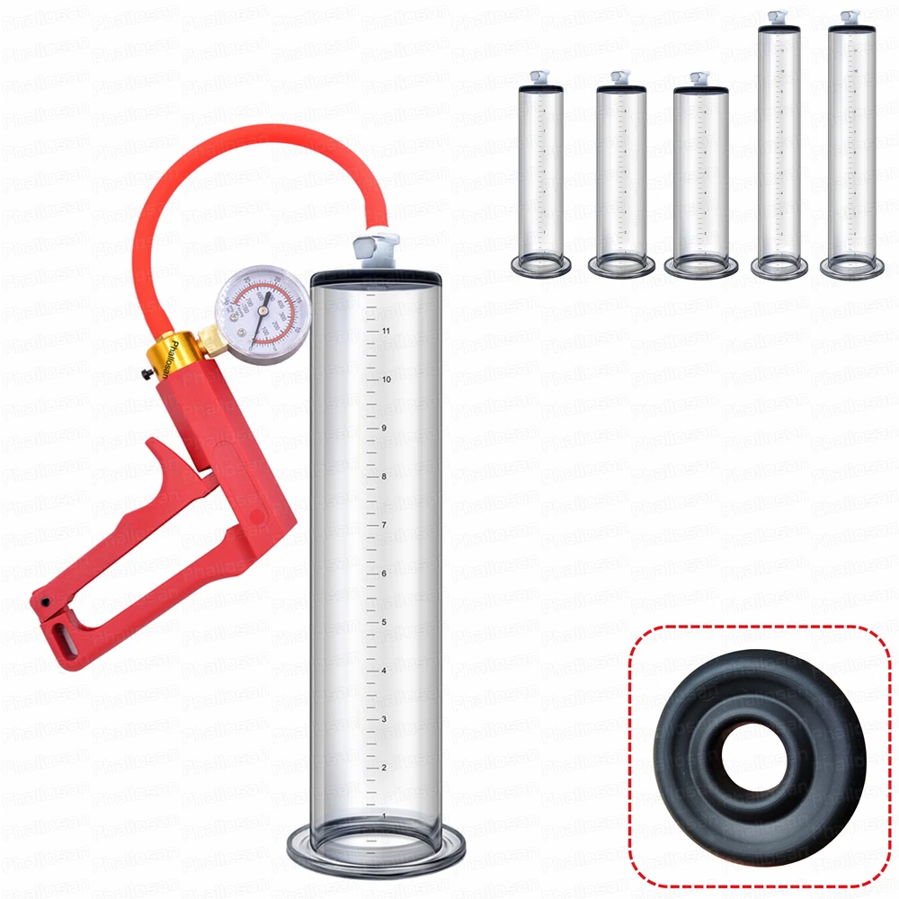 Acrylic-Penis-Pump-Male-Enlargement-Penis-Extender-Stretcher-Edge ...