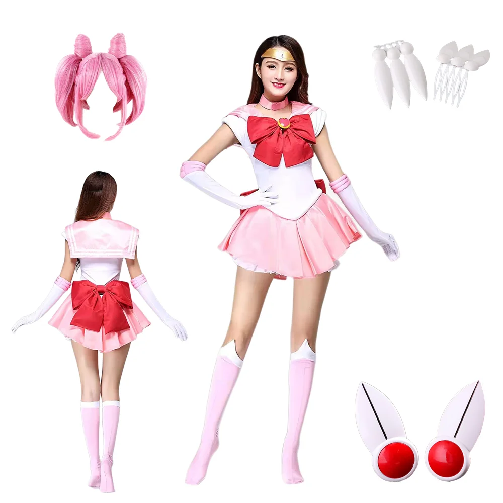 Disfraz de Anime Sailor Stars Chibi para mujer pequeña, Cosplay de ...
