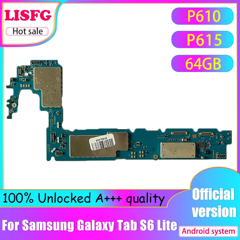 For-Samsung-Galaxy-Tab-S6-Lite-P610-P615-64GB-Motherboard-Full-Working-Logic-Board-Unlocked ...