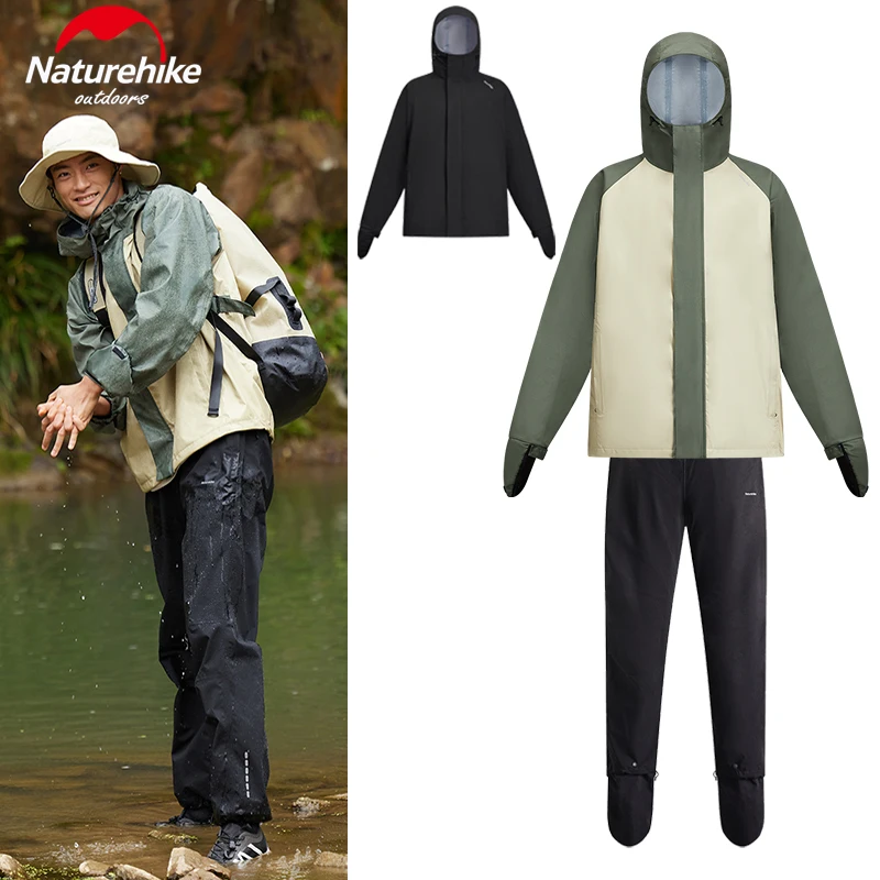 Naturehike-Outdoor-Raincoat-Pants-Suit-Waterproof-Rainproof-Portable ...