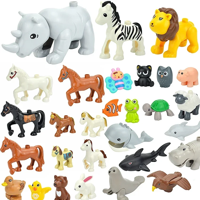 Big-Size-Building-Blocks-Zoo-Animals-Pet-Shark-Penguin-Giraffe-Bear ...