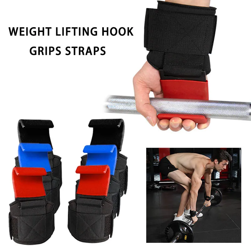 1-Pair-Weight-Lifting-Hook-Grips-Straps-Non-slip-Fitness-Wrist-Gloves ...