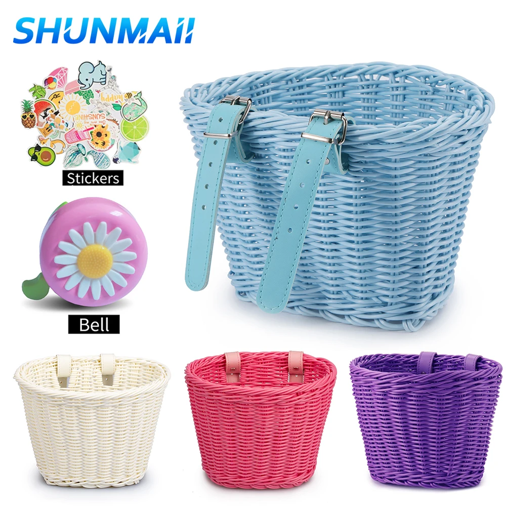 Bike-Bicycle-Front-Basket-Handlebar-Cycling-Rattan-Wicker-Pannier ...