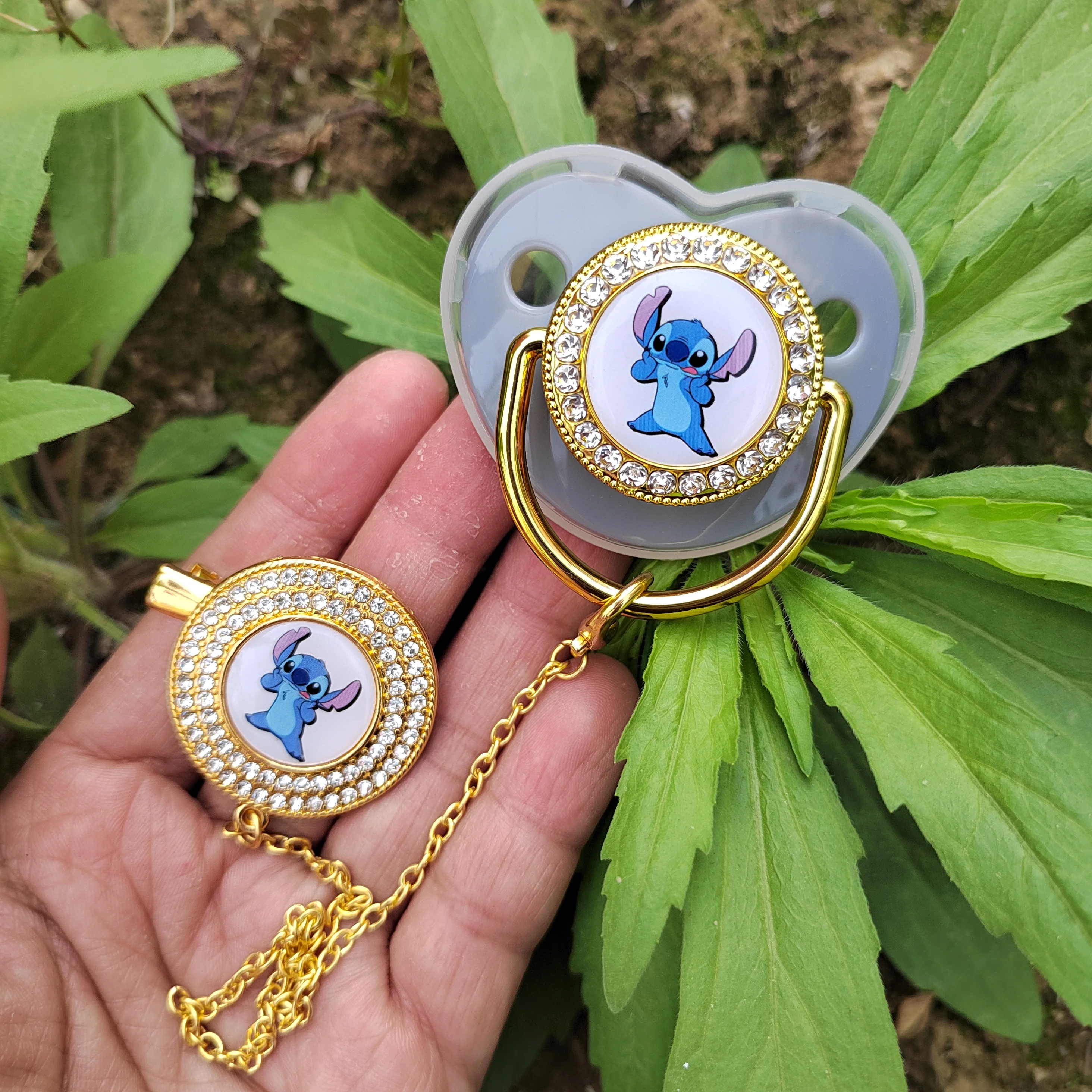 Disney-Stilboy-Baby-Pacifier-Chain-Clip-Newborn-BPA-Free-Luxury-Bling ...