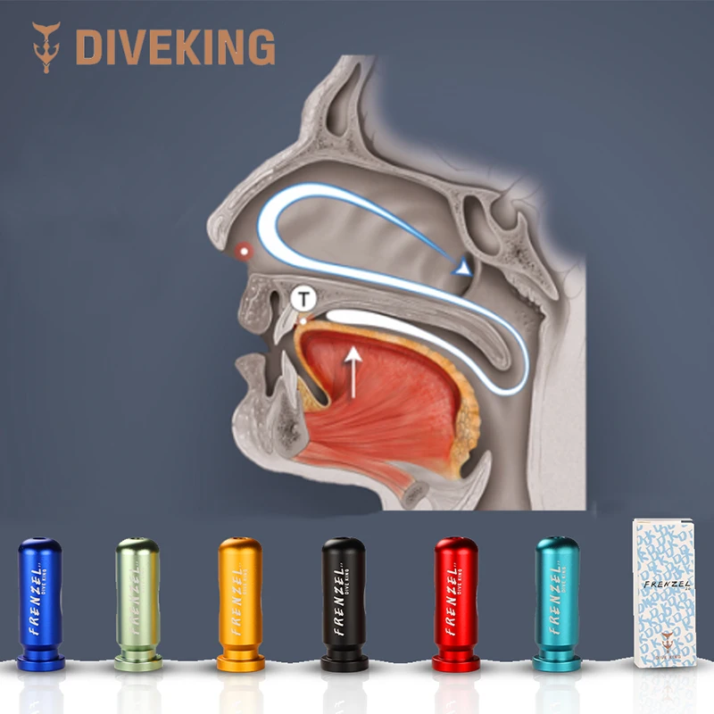 Freediving Frenzel 귀 이퀄라이제이션 교육 도구 귀에 압력 균형 다이빙 스피어 낚시 수중 무호흡증 ...