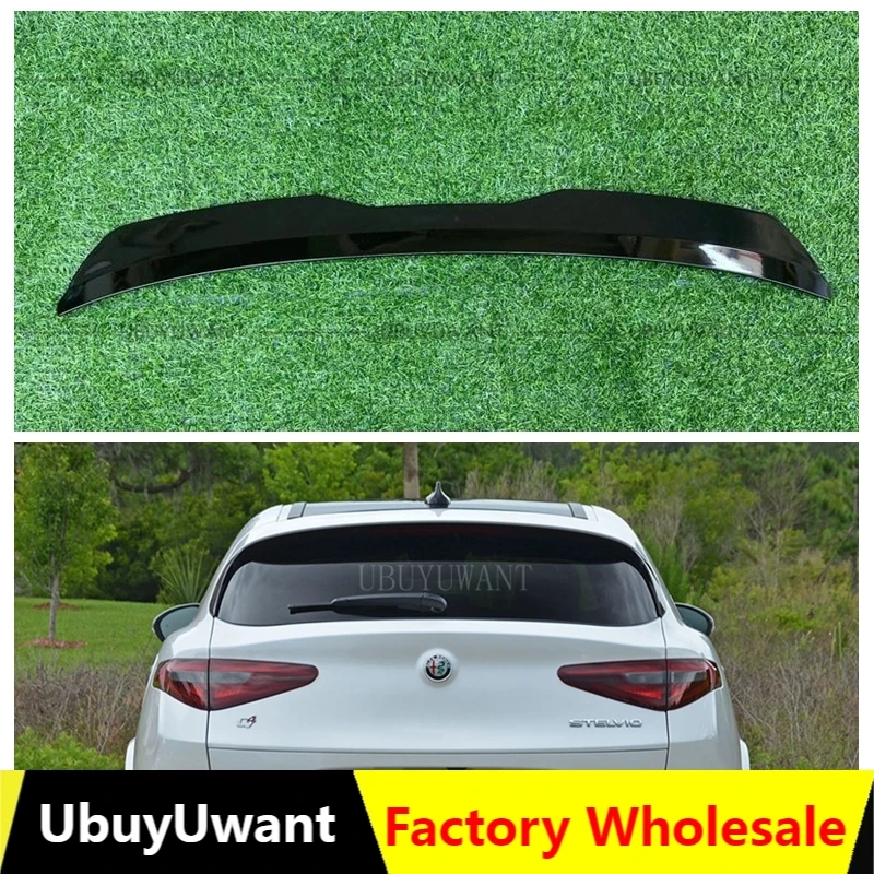 Car Rear Lip Spoiler For 2017-2020 Alfa Romeo Stelvio Roof Spoiler High ...