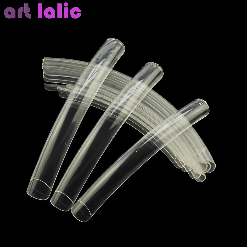 10pcs/pack Half Well Full Cover White Natural Nail Tips Acrylic Uv Gel ...