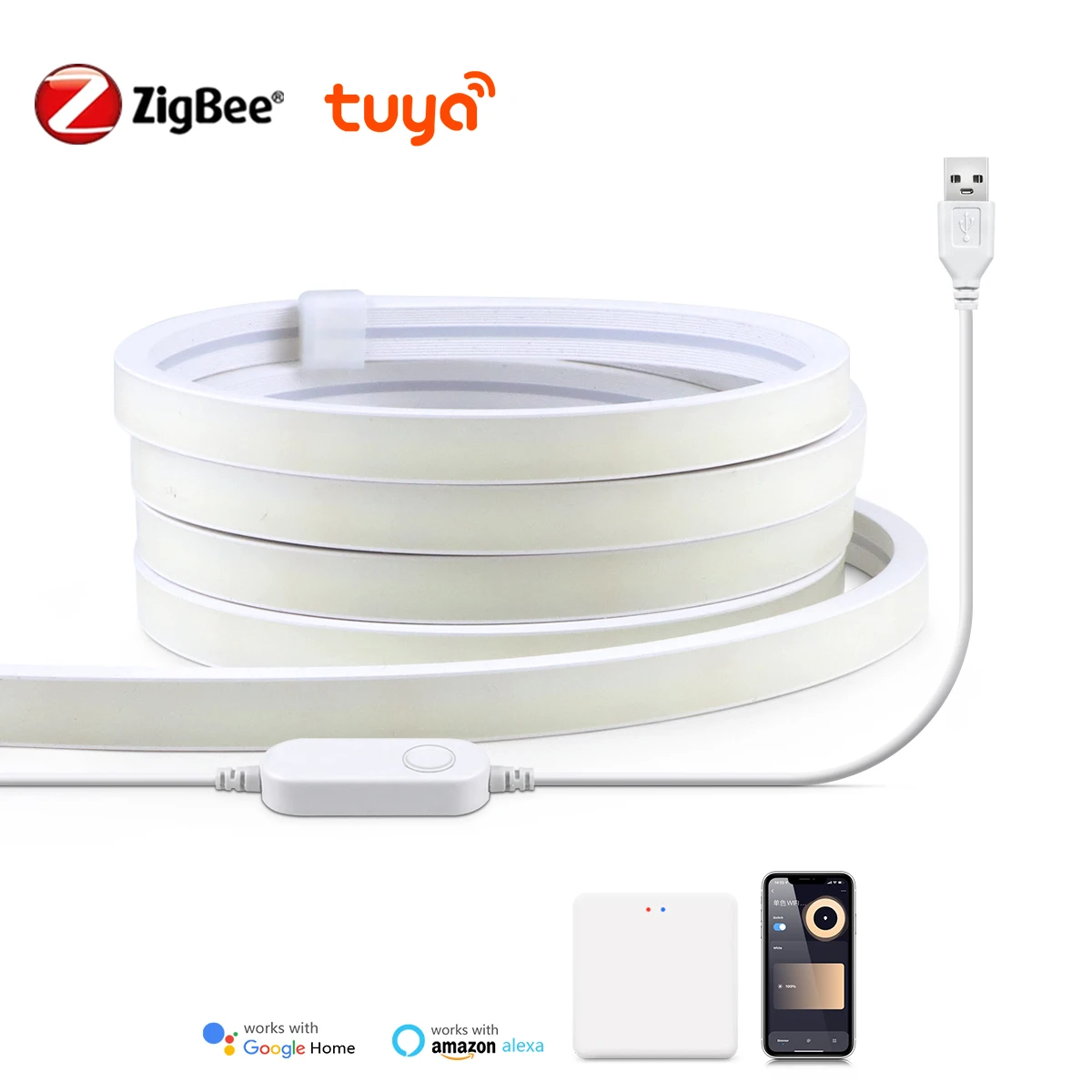 Tuya-Smart-ZigBee-3-0-LED-Strip-Neon-Light-USB-Power-5V-Flexible-COB ...
