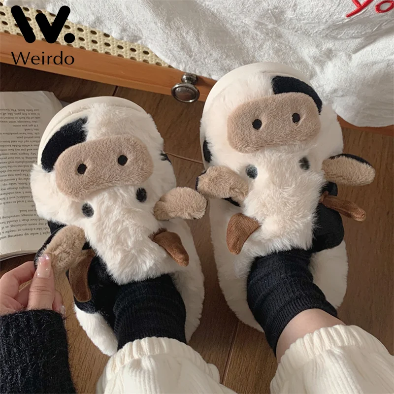 New Upgrate Cute Animal Slipper Women Girls Kawaii Fluffy Winter Warm Slippers Woman Cartoon ...
