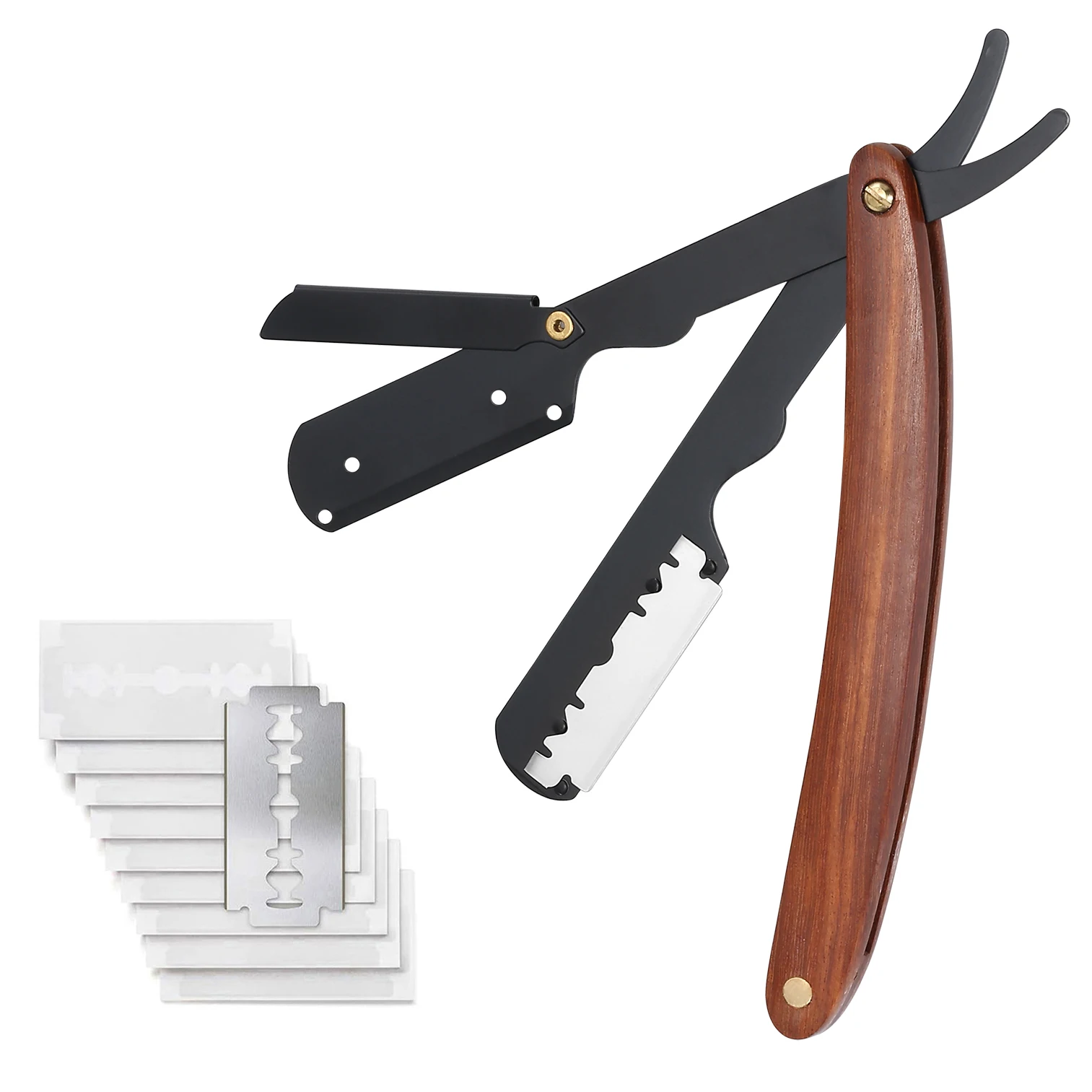 Straight-Razor-Professional-Barber-Razor-Double-Edge-Razor-Olive-Wood ...