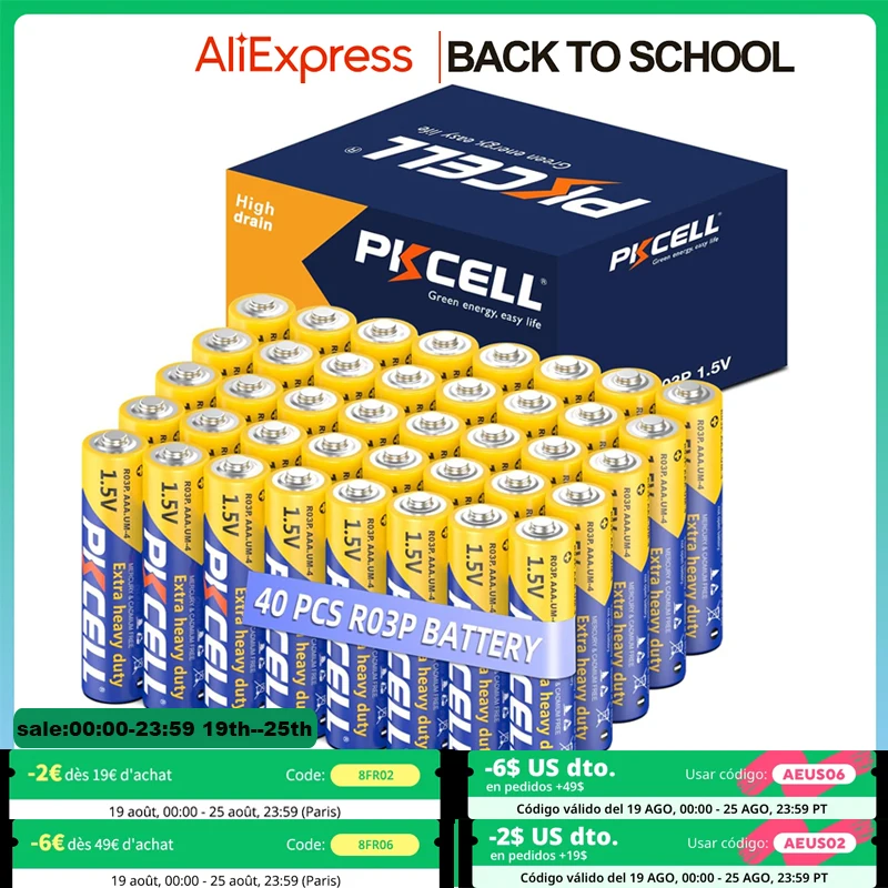 40PC-AAA-3A-R03P-UM4-Batteries-1-5V-Triple-A-Carbon-Zinc-Single-Use ...