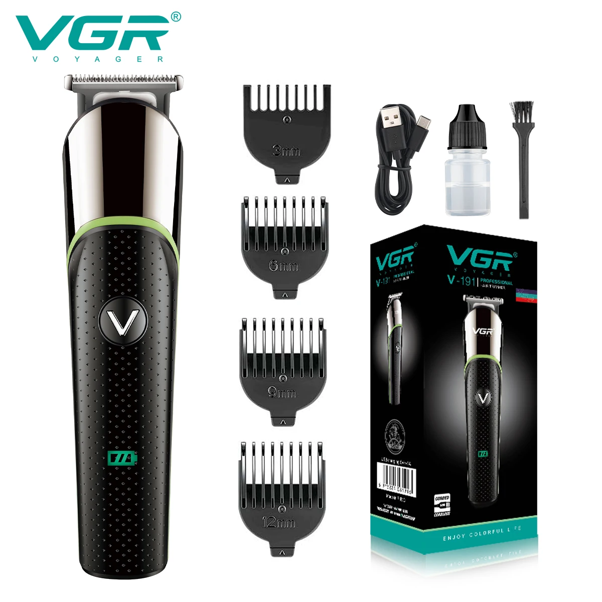 VGR marquina de cortar cabelo profissional Aparador de cabelo Profissional Máquina de corte de ...