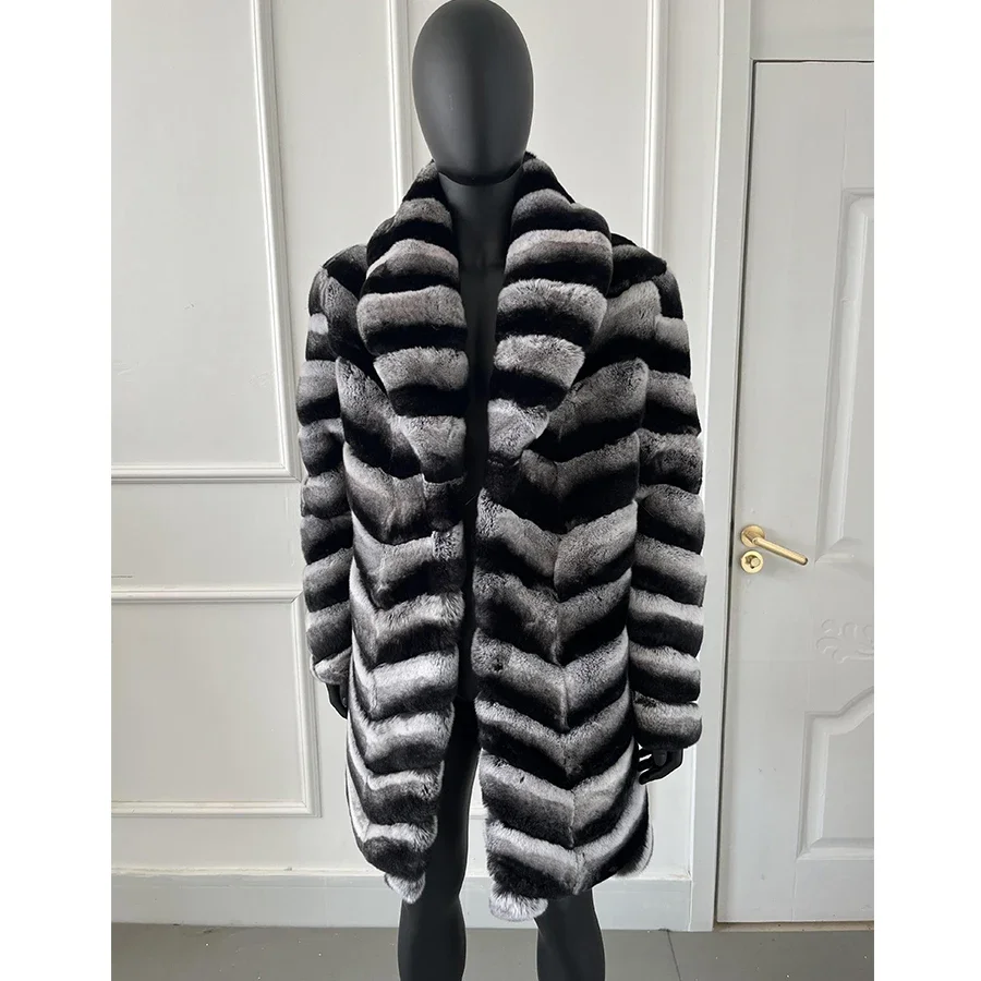 Fur-Coat-Natural-Fur-Mens-Real-Rex-Rabbit-Fur-Jacket-Chinchilla-Colour ...