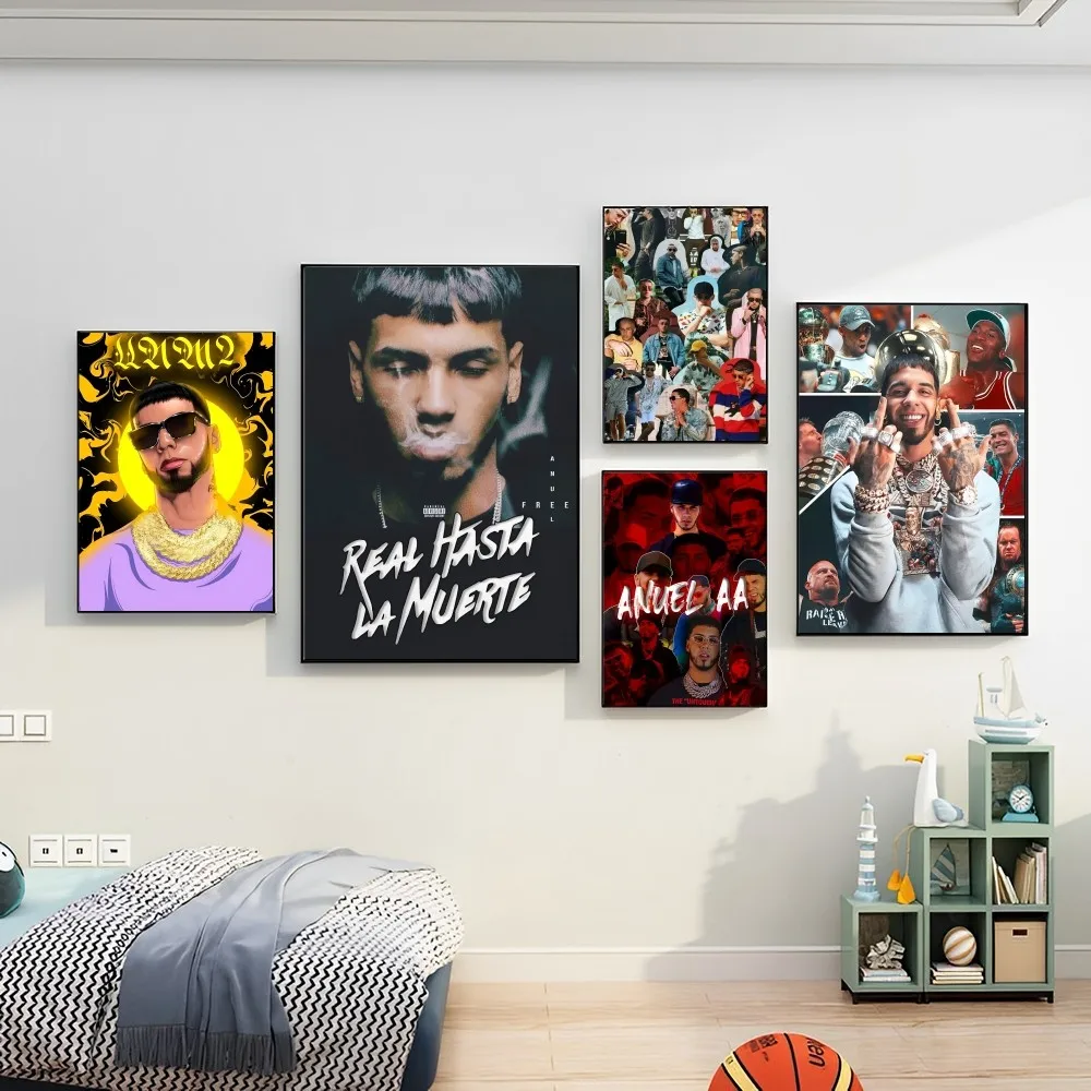 P-ster-de-rapero-Anuel-AA-autoadhesivo-arte-Retro-pegatina-de-papel ...