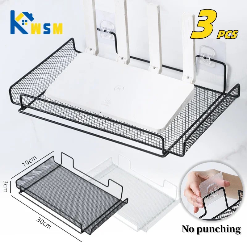 Router-Shelf-Bracket-Wall-Mounted-No-Punch-Storage-Tray-TV-Set-Top-Box ...