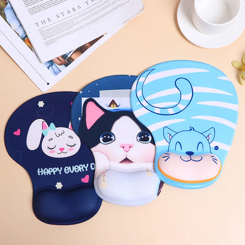 1PC Cute Cartoon Mouse Pad Ergonomic Wrist Support Non Slip Mice Mat ...