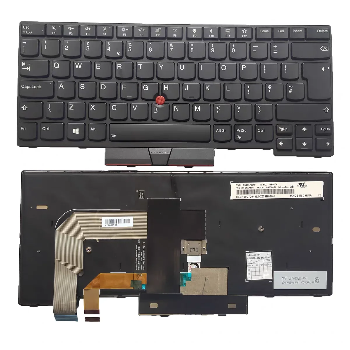 New UK Backlit Keyboard for Lenovo T470 T480 01HX447 01HX487 01AX516 UK ...