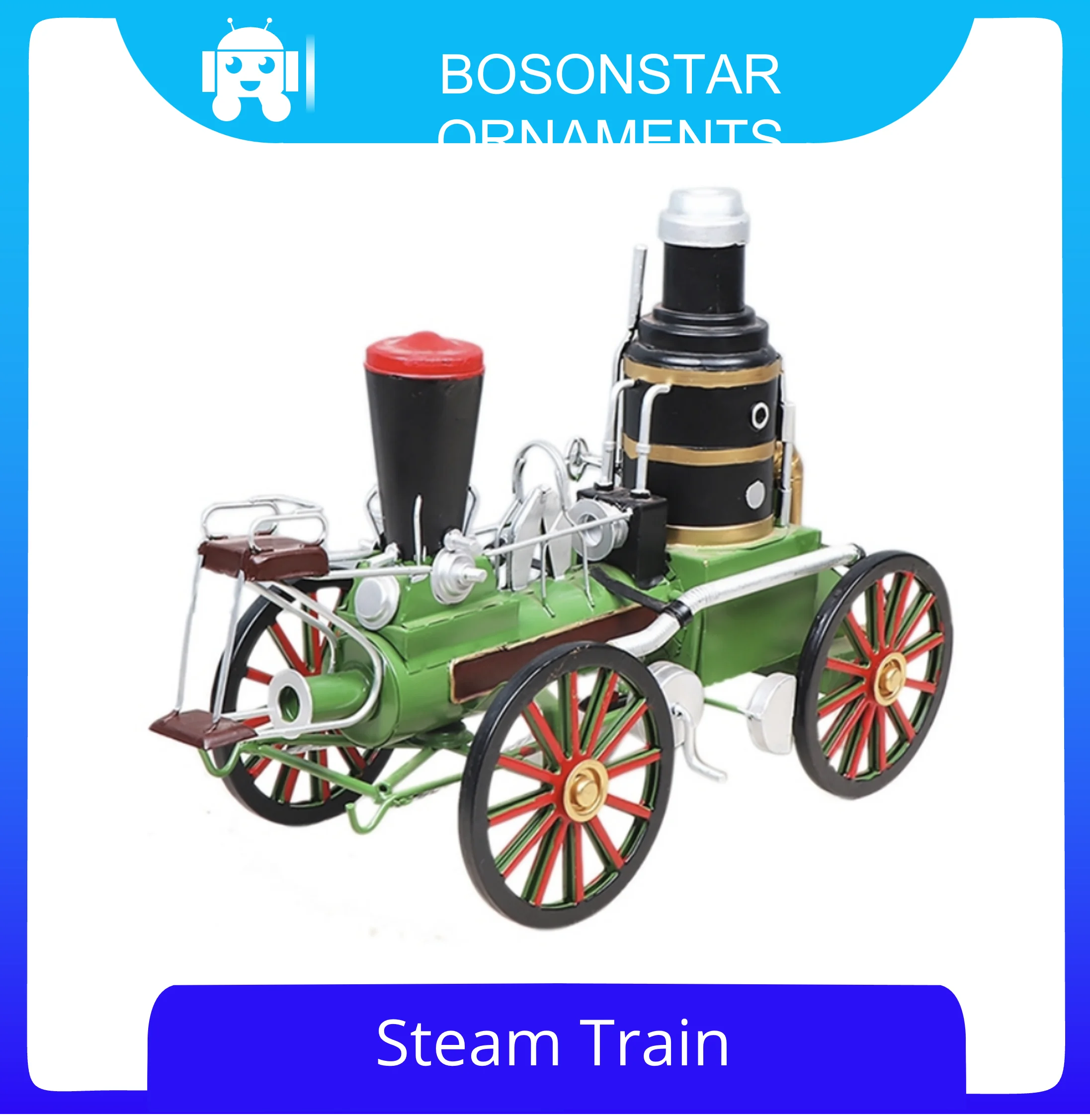 Simulation Of Old-Fashioned Steam Train Model Wrought Iron Retro ...