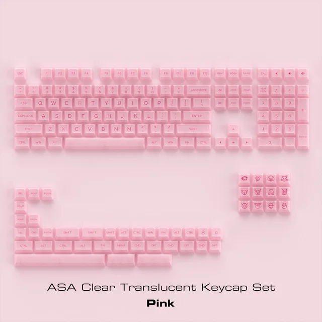 Akko ASA-Transparente Backlit Keycaps Set para teclado mecânico, Clear ...