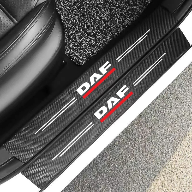 4PCS-Car-Door-Sill-Protector-Carbon-Fiber-Threshold-Anti-Scratch ...