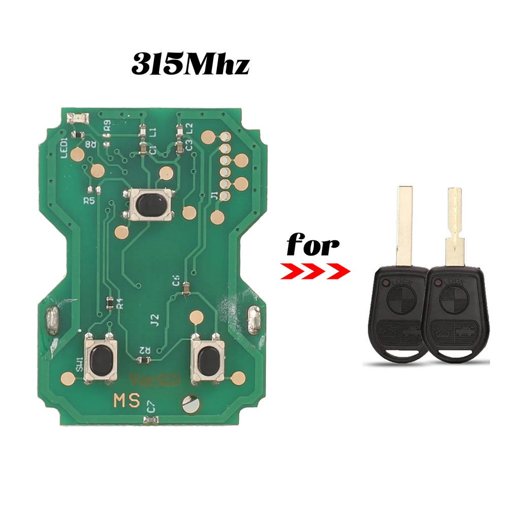 jingyuqin 315Mhz 3 Buttons Remote Car Key Circuit Board Fob For BMW Z3 ...