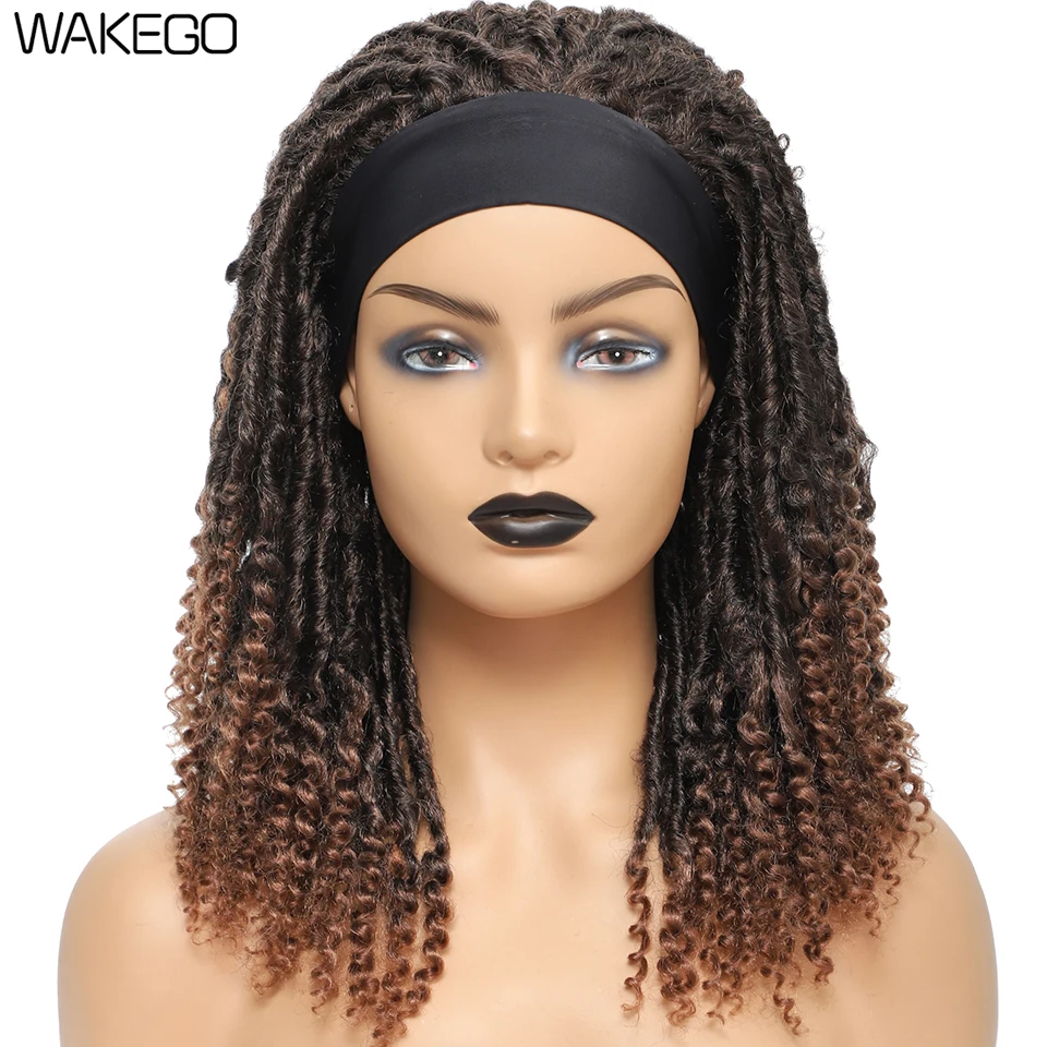 12 Inch Dreadlock Curly Wig Short Synthetic Twist Hair 1B 27 30 Bug ...