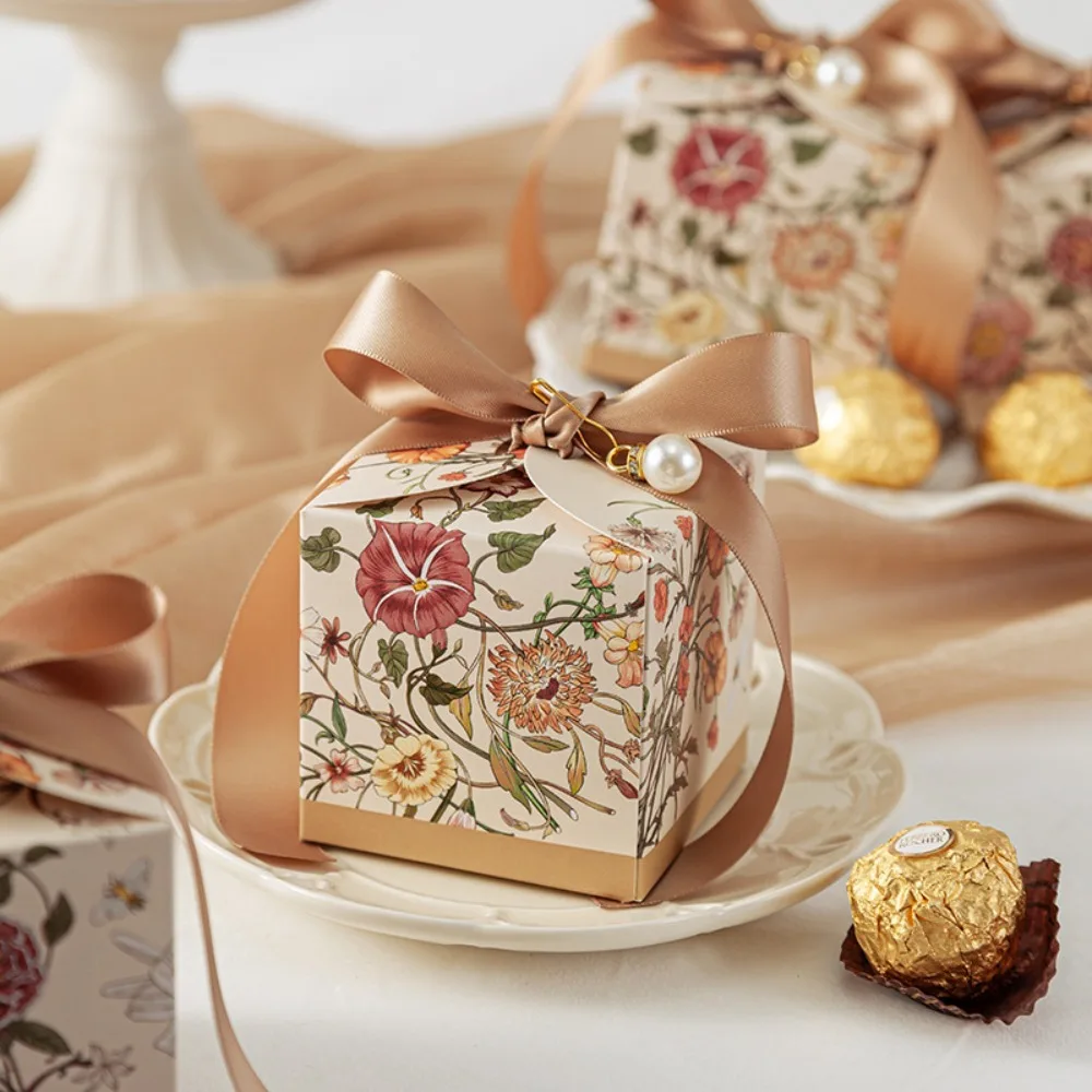 Strong-Hand-Drawn-Flower-Candy-Box-Durable-Paper-Large-Capacity-Wedding ...