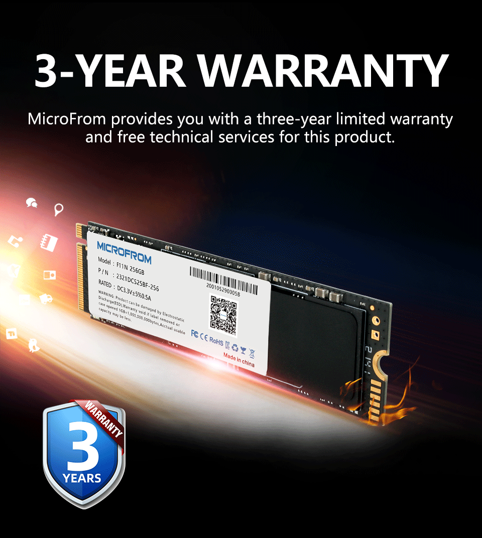 MicroFrom SSD NVMe M2 2TB 1TB 512GB M.2 2280 SSD Drive for PS5 Laptop ...