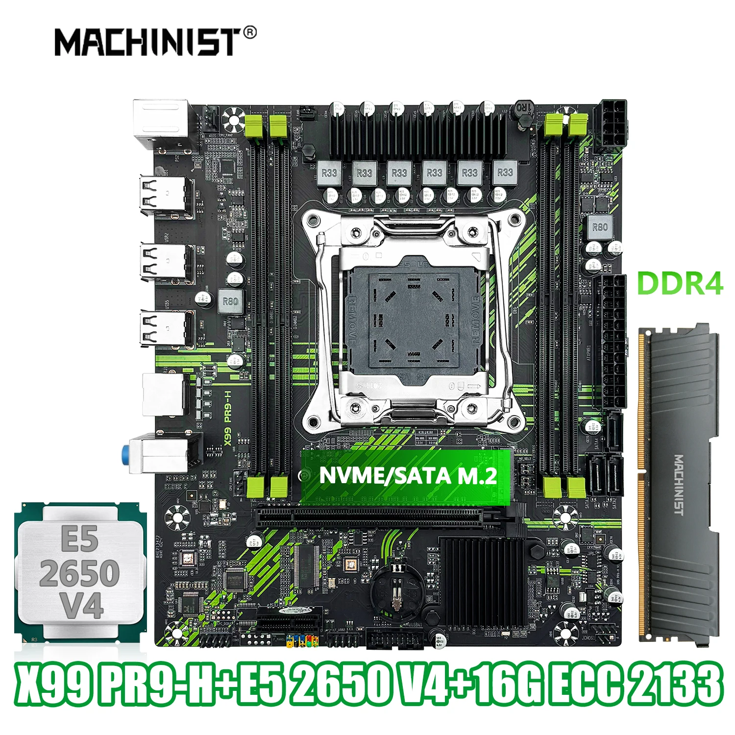 MACHINIST-X99-PR9-H-Motherboard-Set-Kit-With-Intel-LGA2011-3-Xeon-E5 ...