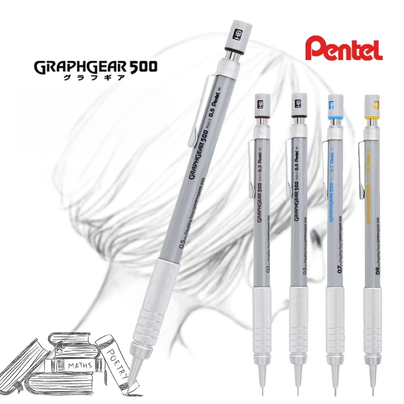 Pentel-Mechanical-Graphite-Pencil-GraphGear-500-for-Draft-Retractable ...